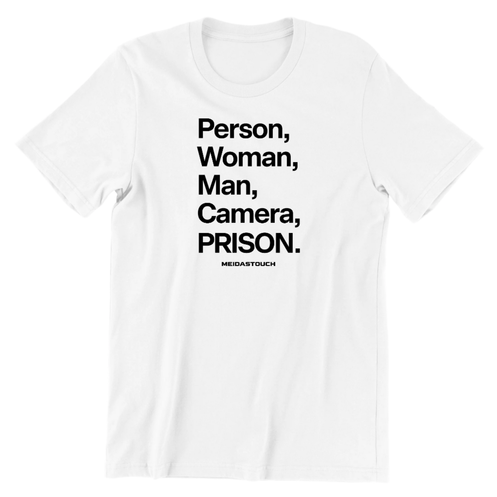 Person, Woman, Man, Camera, Prison Tee – MeidasTouch
